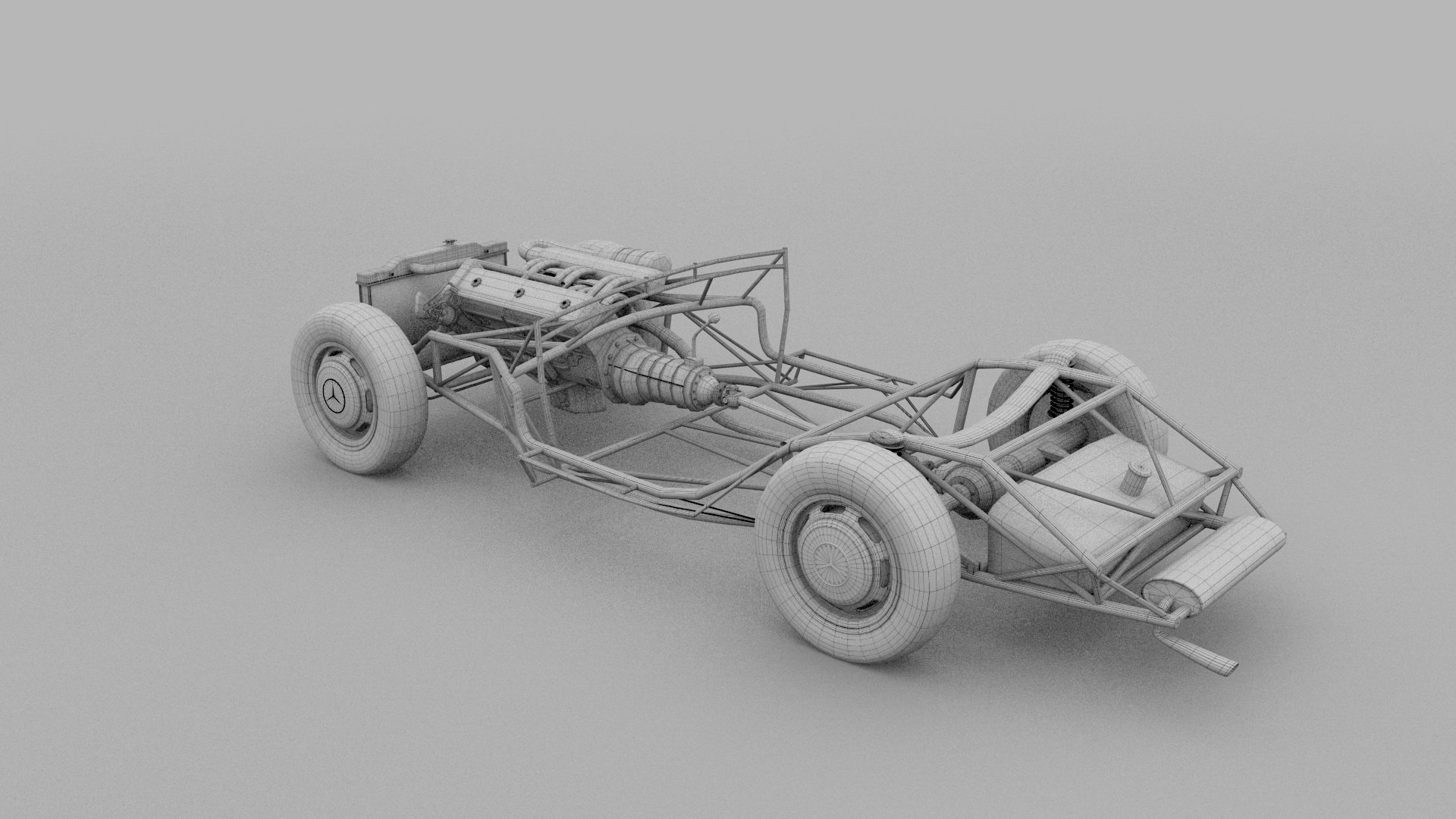 mercedes 300sl chassis obj