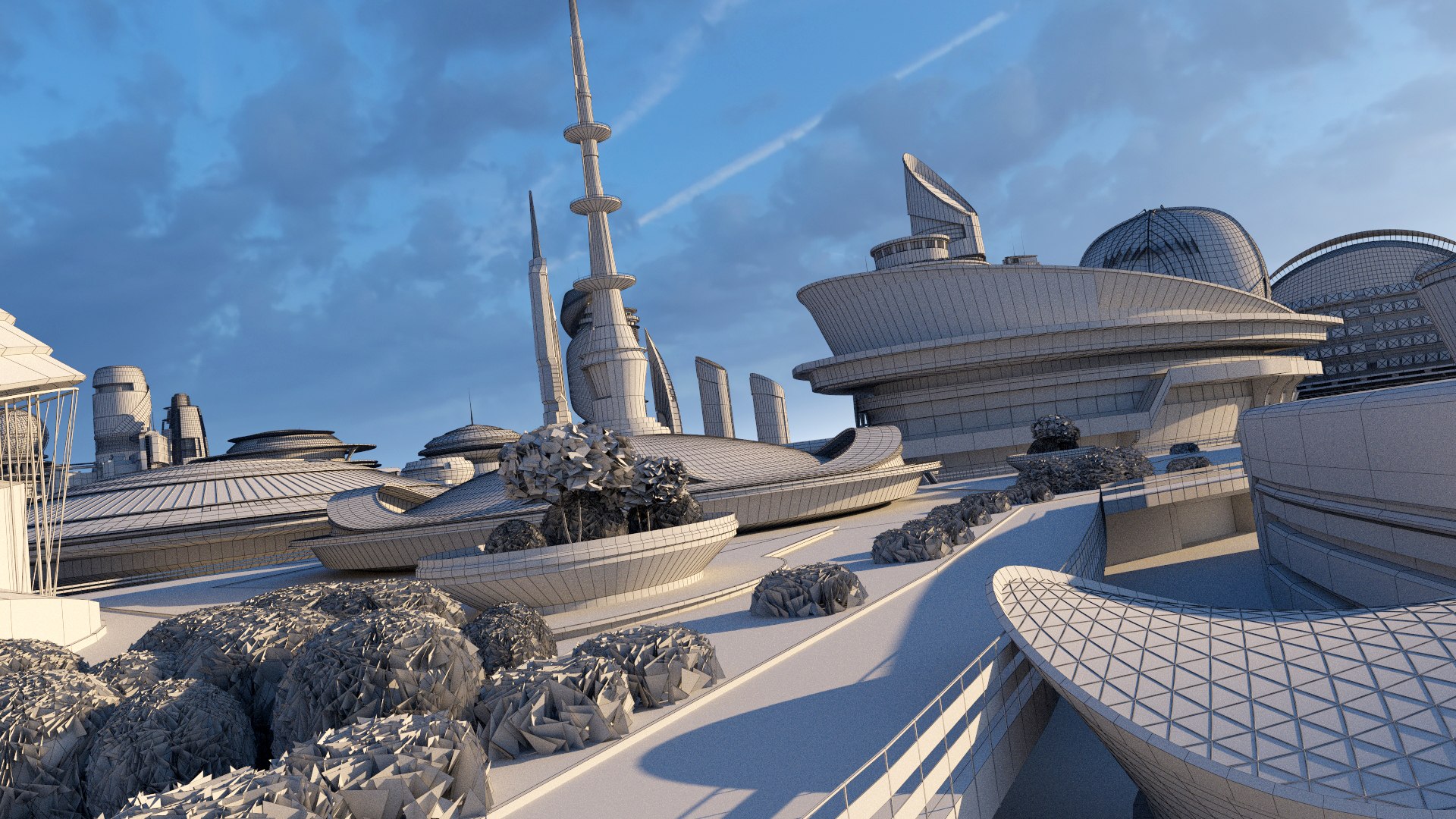 3D Future City Plato - TurboSquid 1990887
