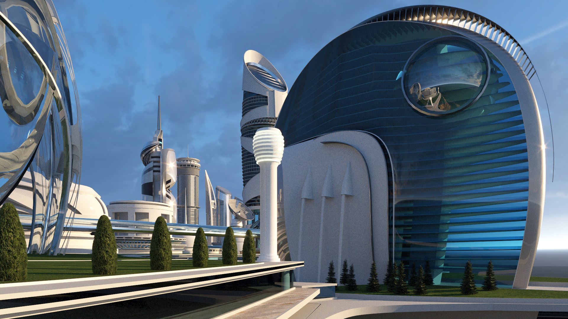 3D Future City Plato - TurboSquid 1990887
