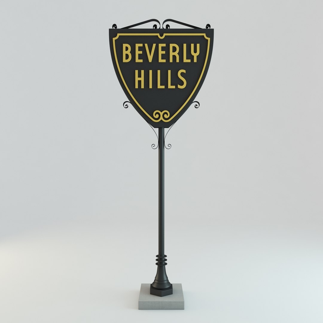 3d Beverly Hills Sign Model