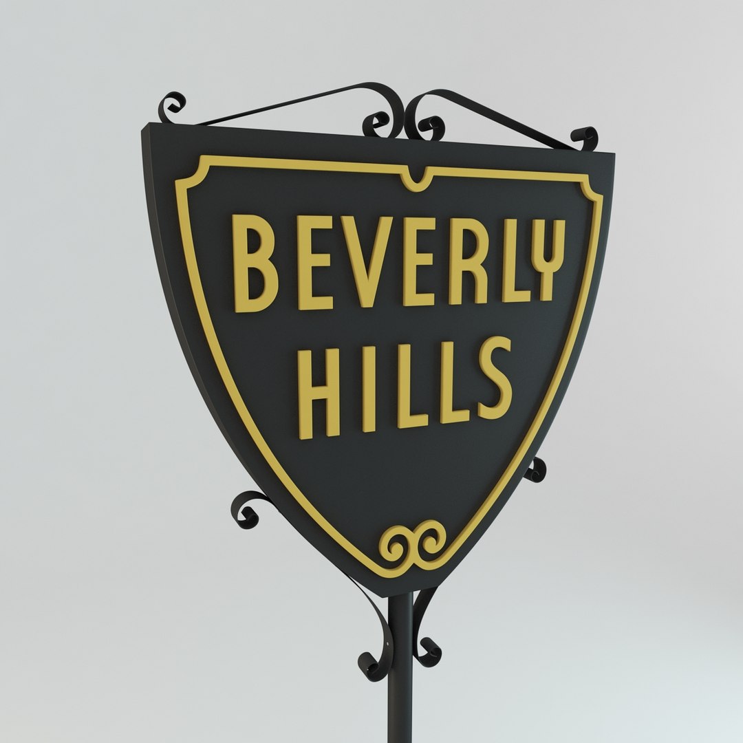 3d Beverly Hills Sign Model