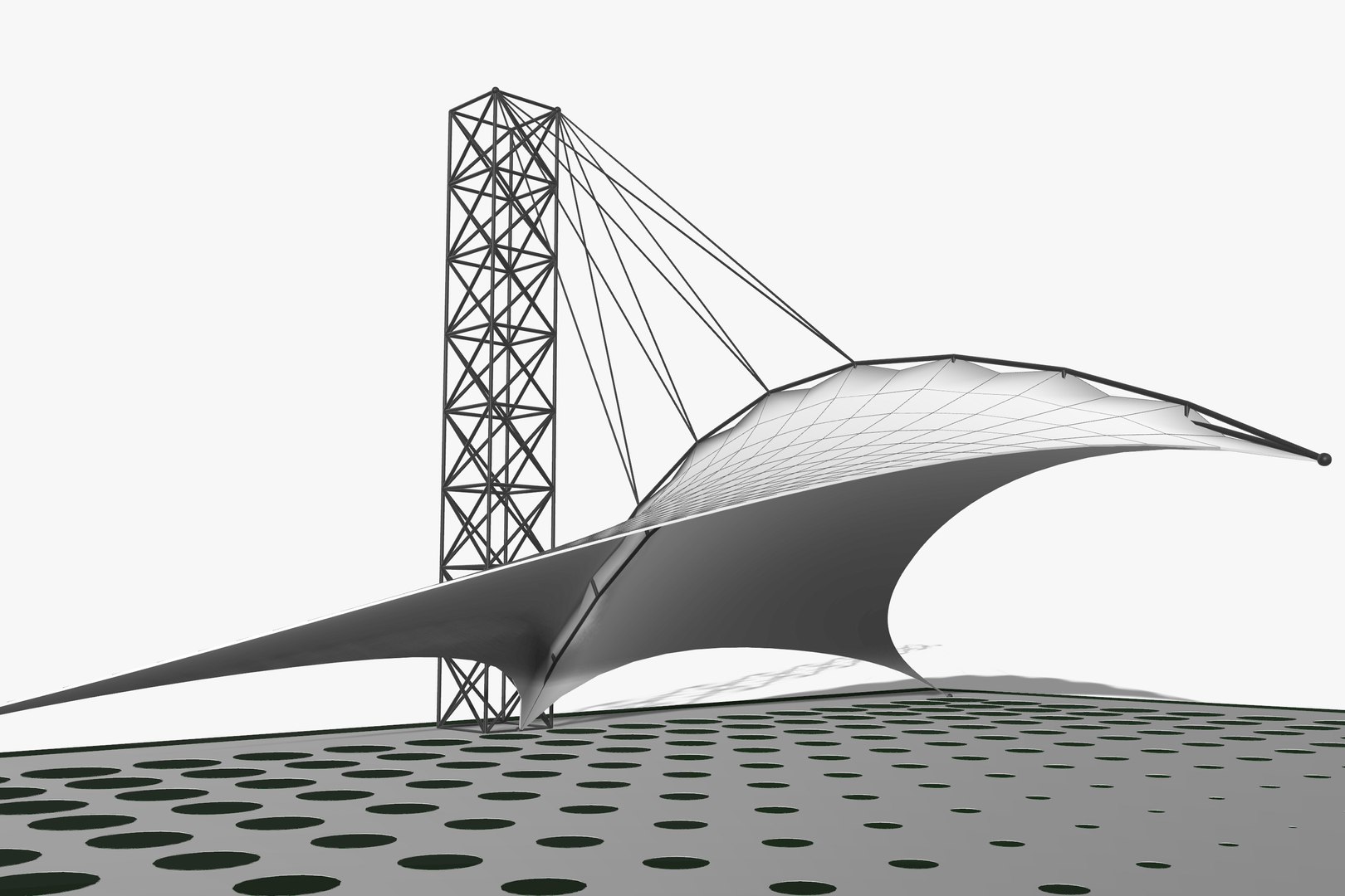 Eagle Membrane Tensile Structure 3D - TurboSquid 1892438