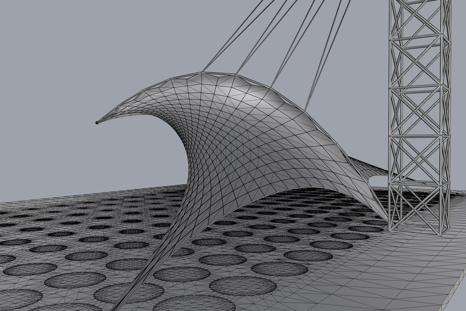Eagle Membrane Tensile Structure 3D - TurboSquid 1892438