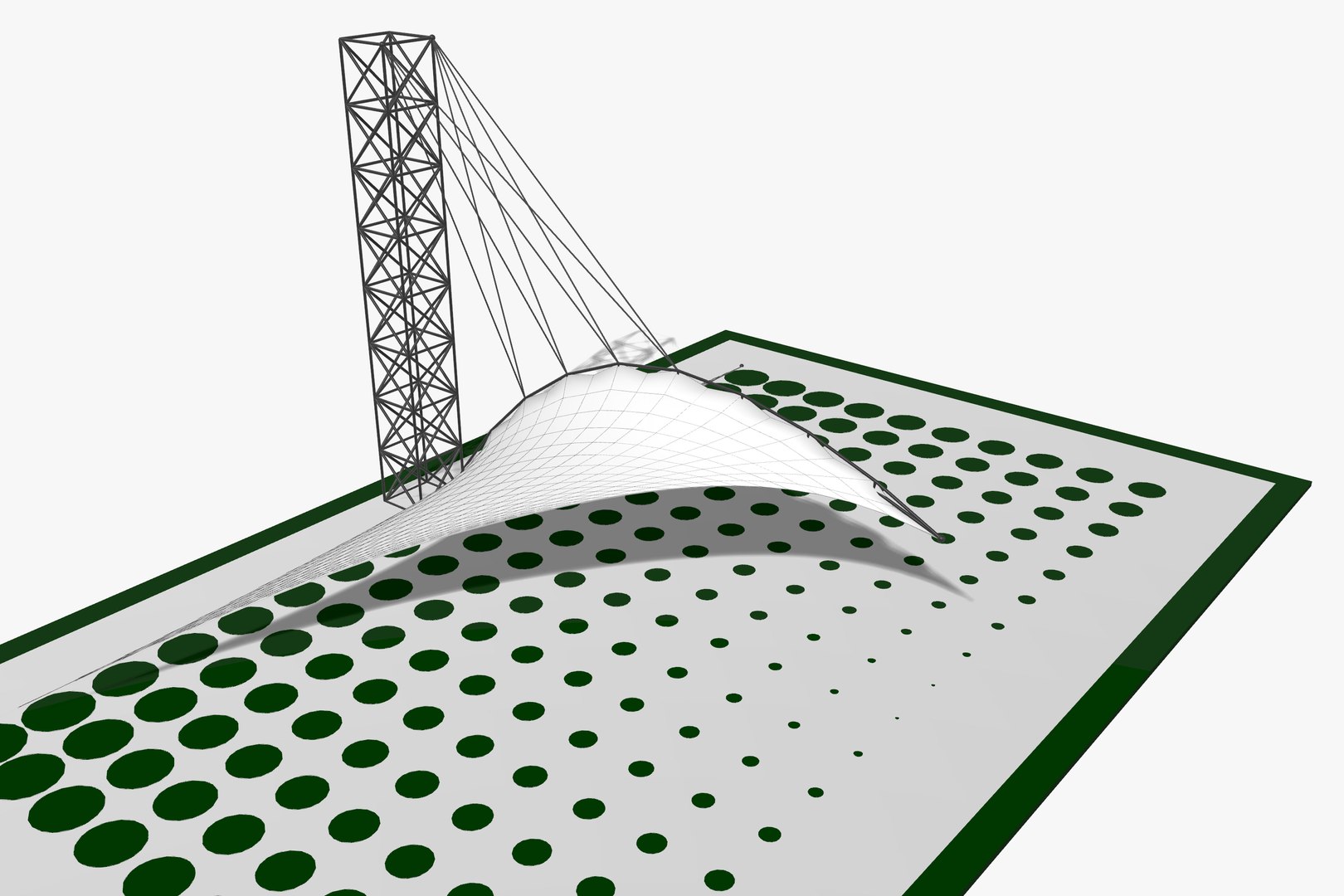 Eagle Membrane Tensile Structure 3D - TurboSquid 1892438