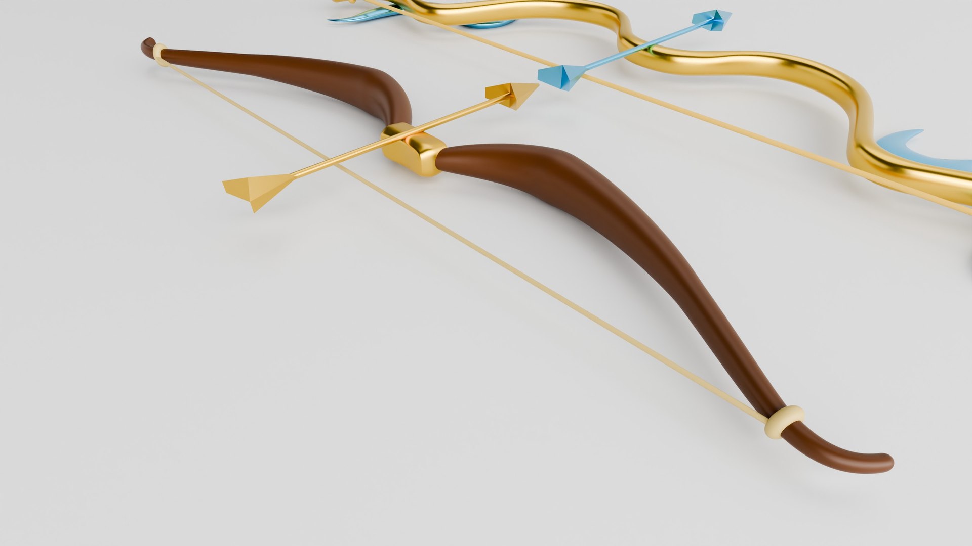 Free Elegant Fantasy Bow And Arrow Set 3D Model - TurboSquid 2413933