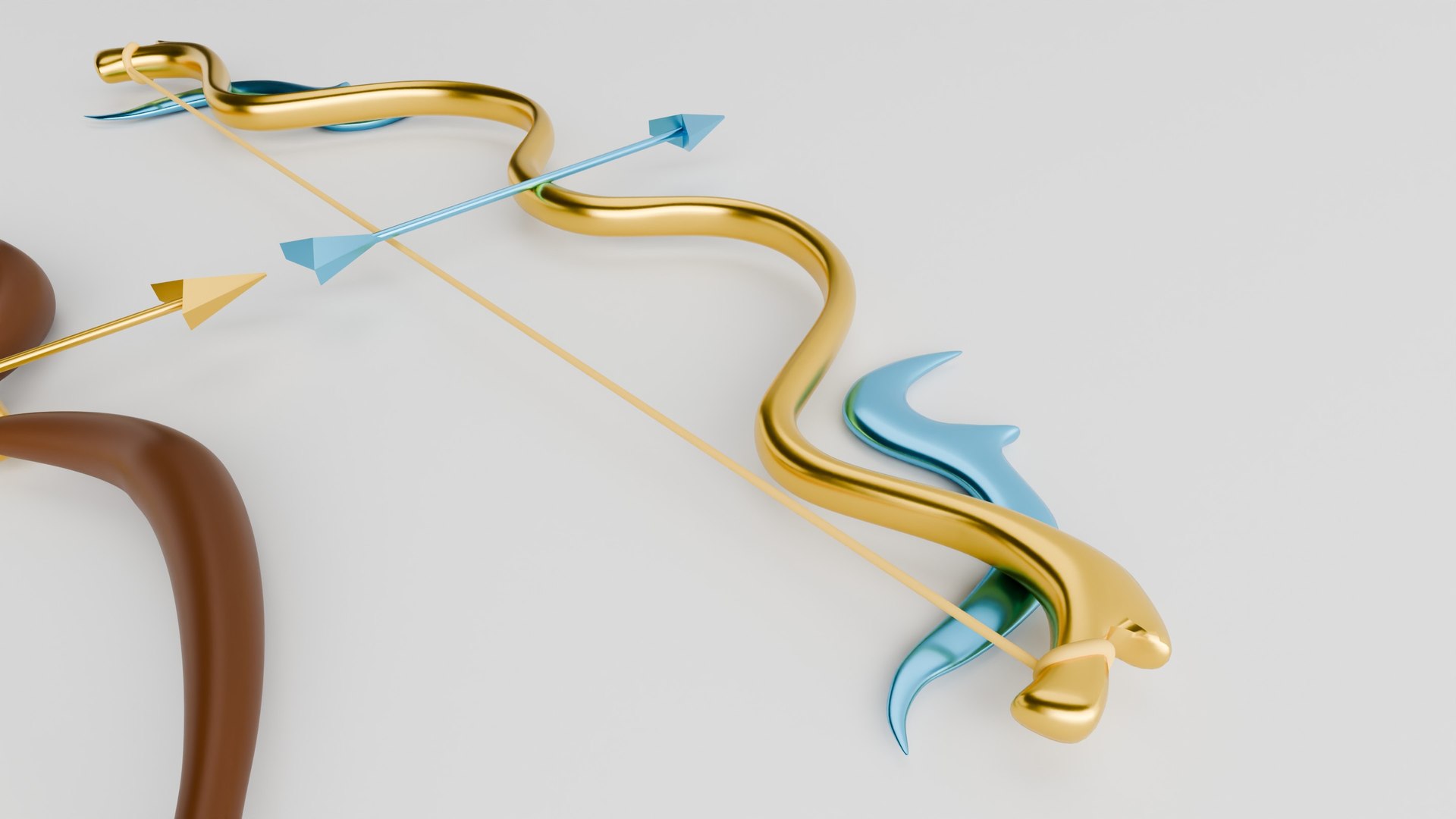 Free Elegant Fantasy Bow And Arrow Set 3D Model - TurboSquid 2413933