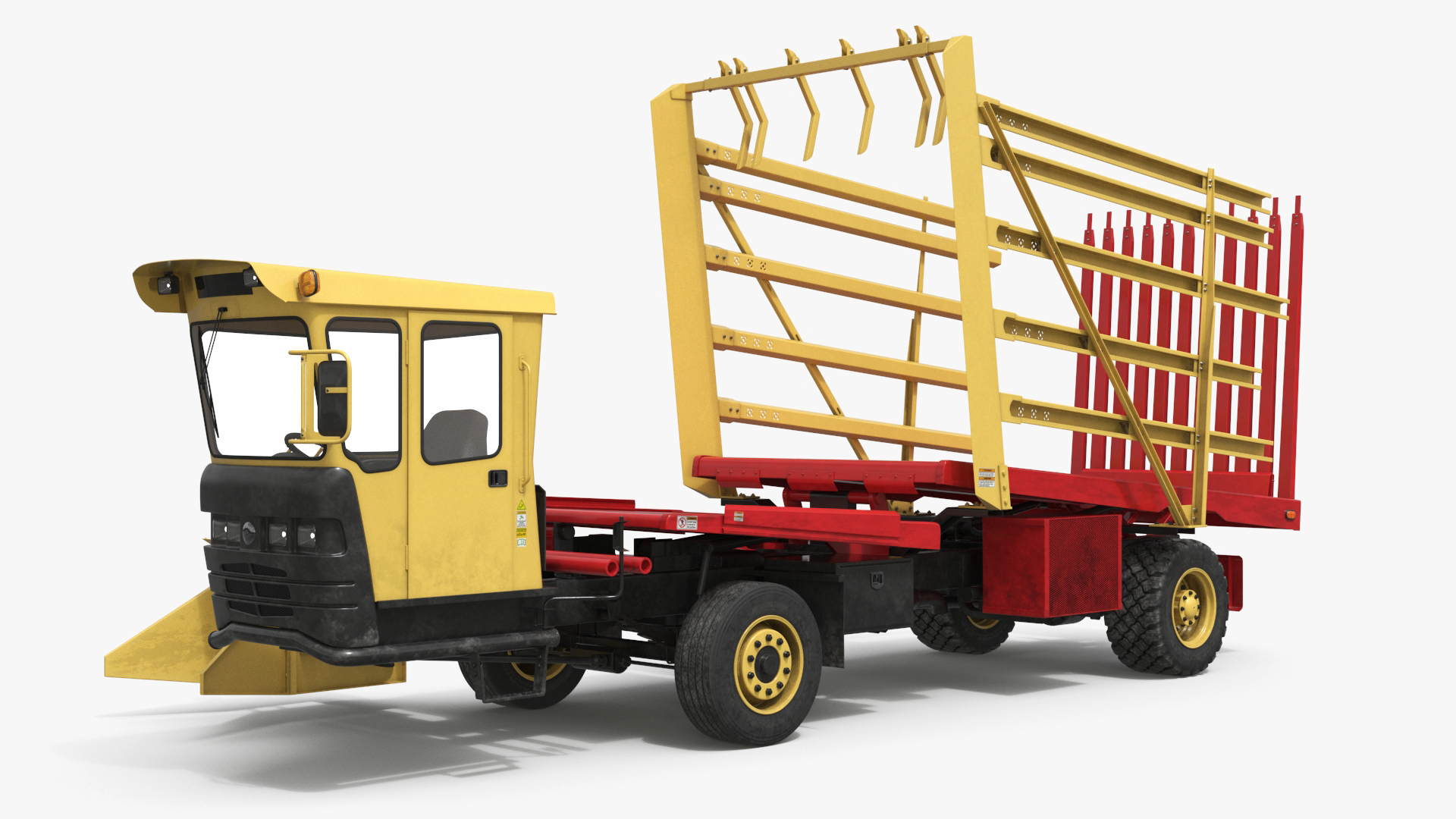 3D Hay Bale Wagon Agricultural Vehicle Rigged Model - TurboSquid 2515703