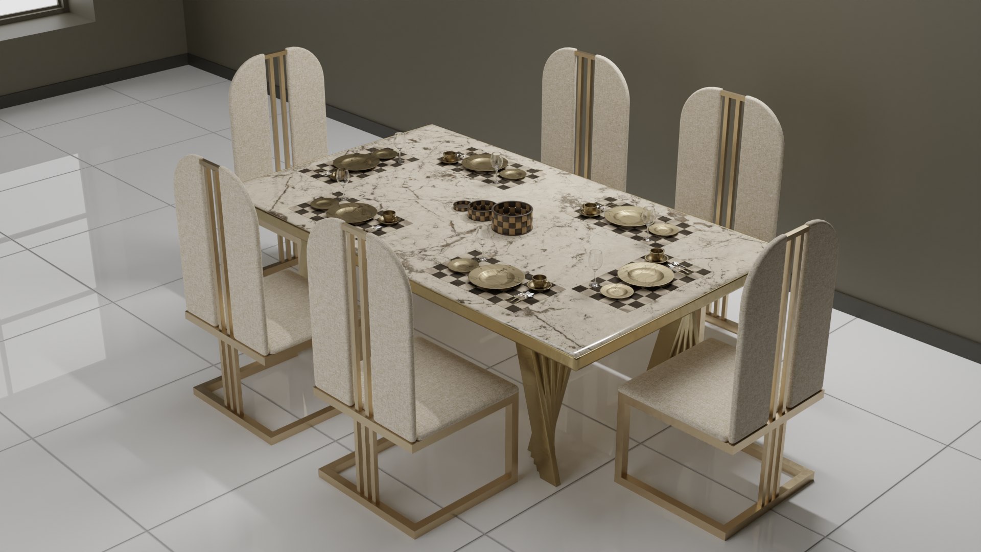 3D Model Dining Table 02 - TurboSquid 2003500