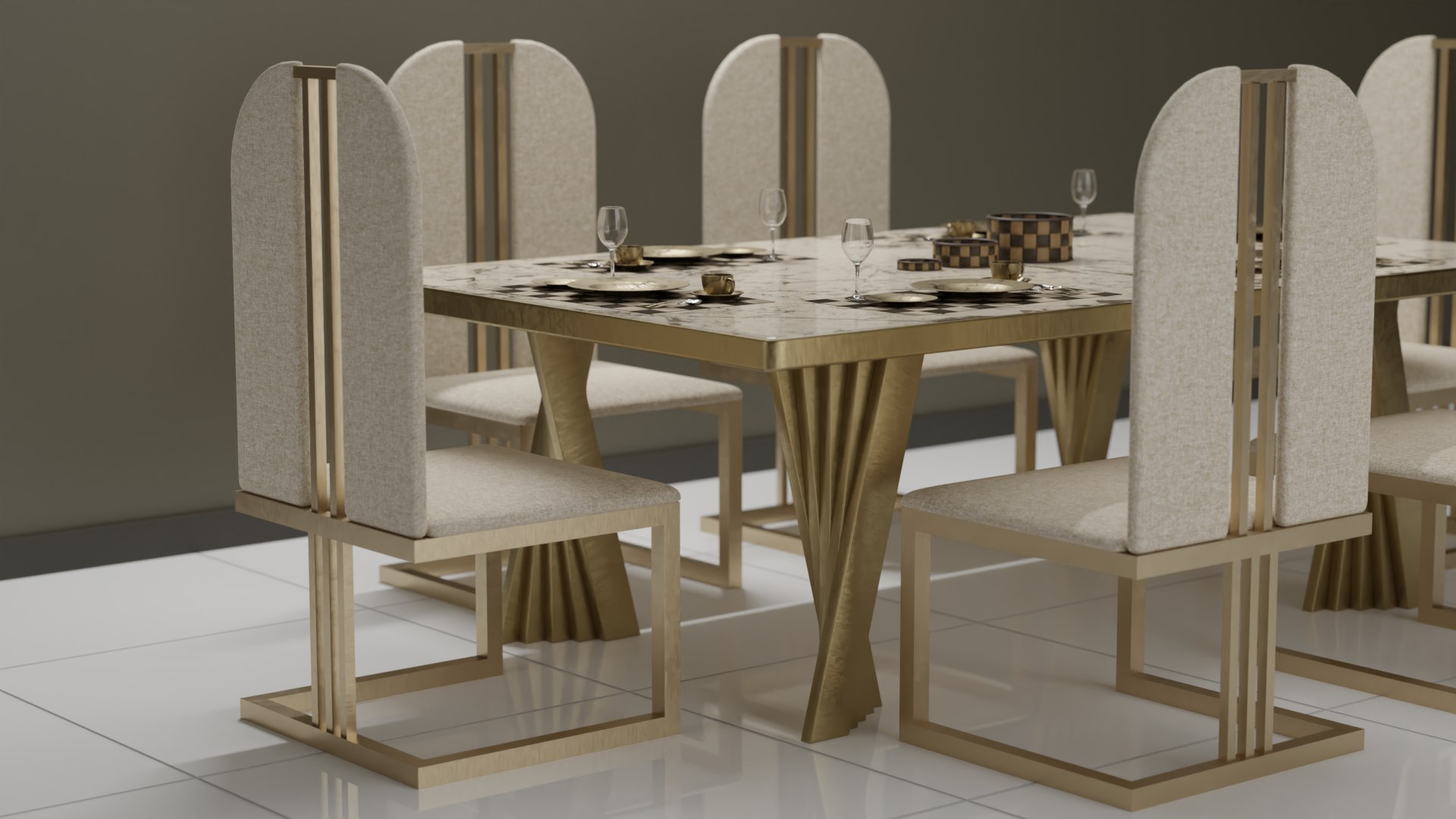 3D Model Dining Table 02 - TurboSquid 2003500