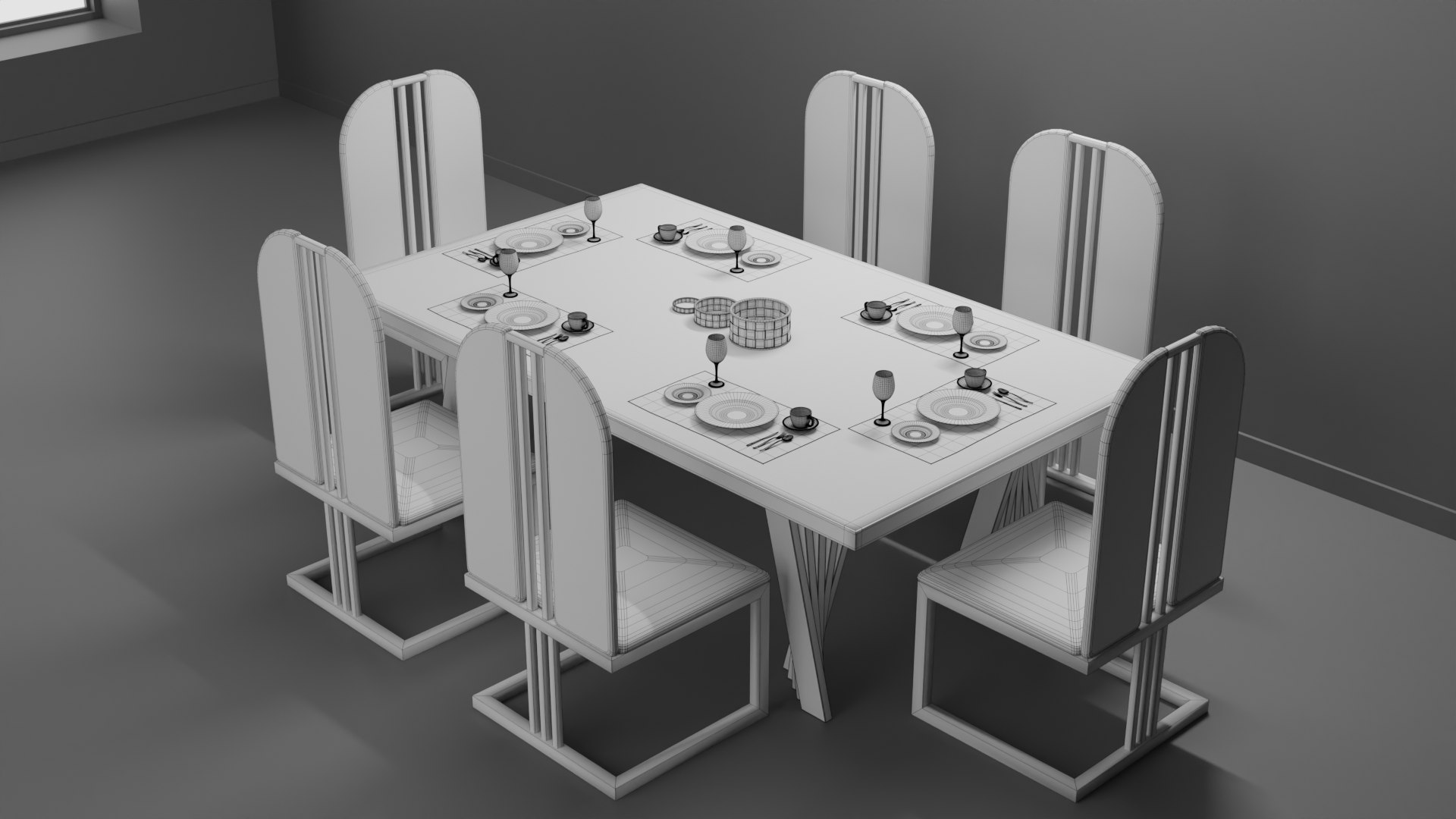 3D Model Dining Table 02 - TurboSquid 2003500