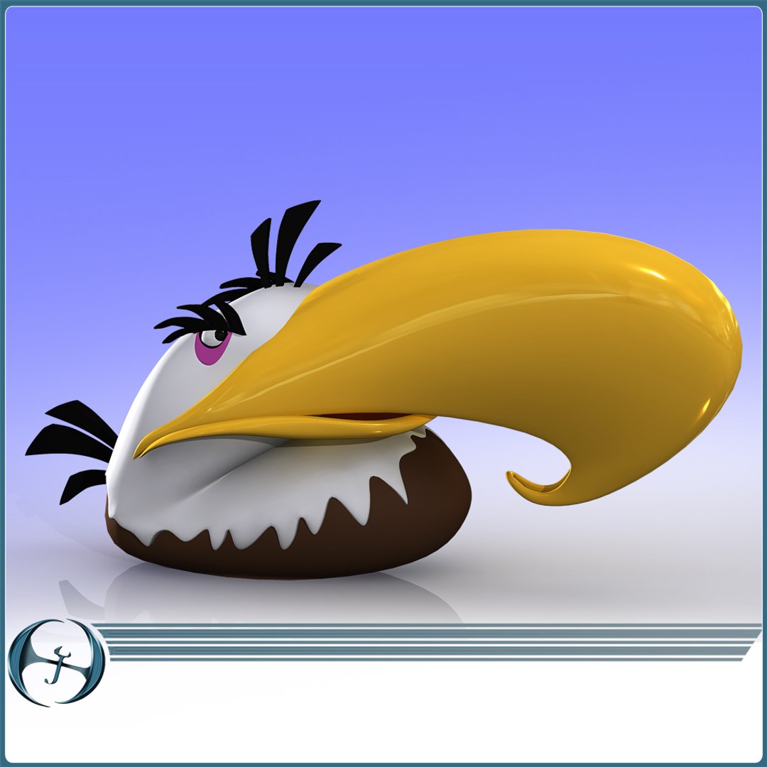 Angry Bird Eagle Obj
