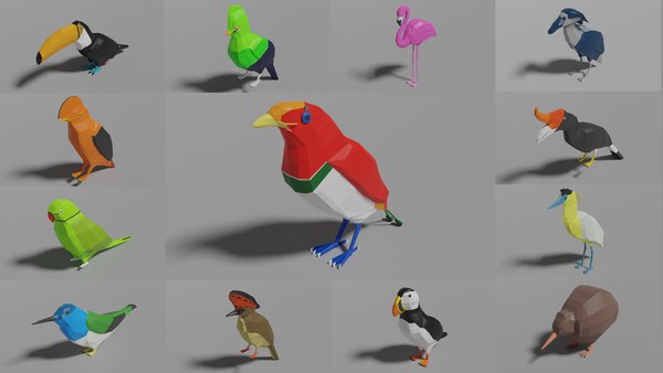 Collection Cartoon Bird 3D Models for Download | TurboSquid