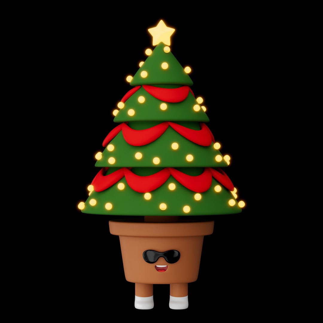 3D Jumping Cartoon Christmas Tree - TurboSquid 2169971