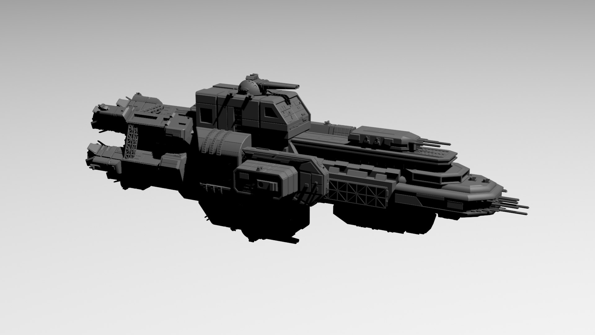 Expanse UNN Nathan Hale Leonidas-Class Battleship 3D Print Model 3D ...