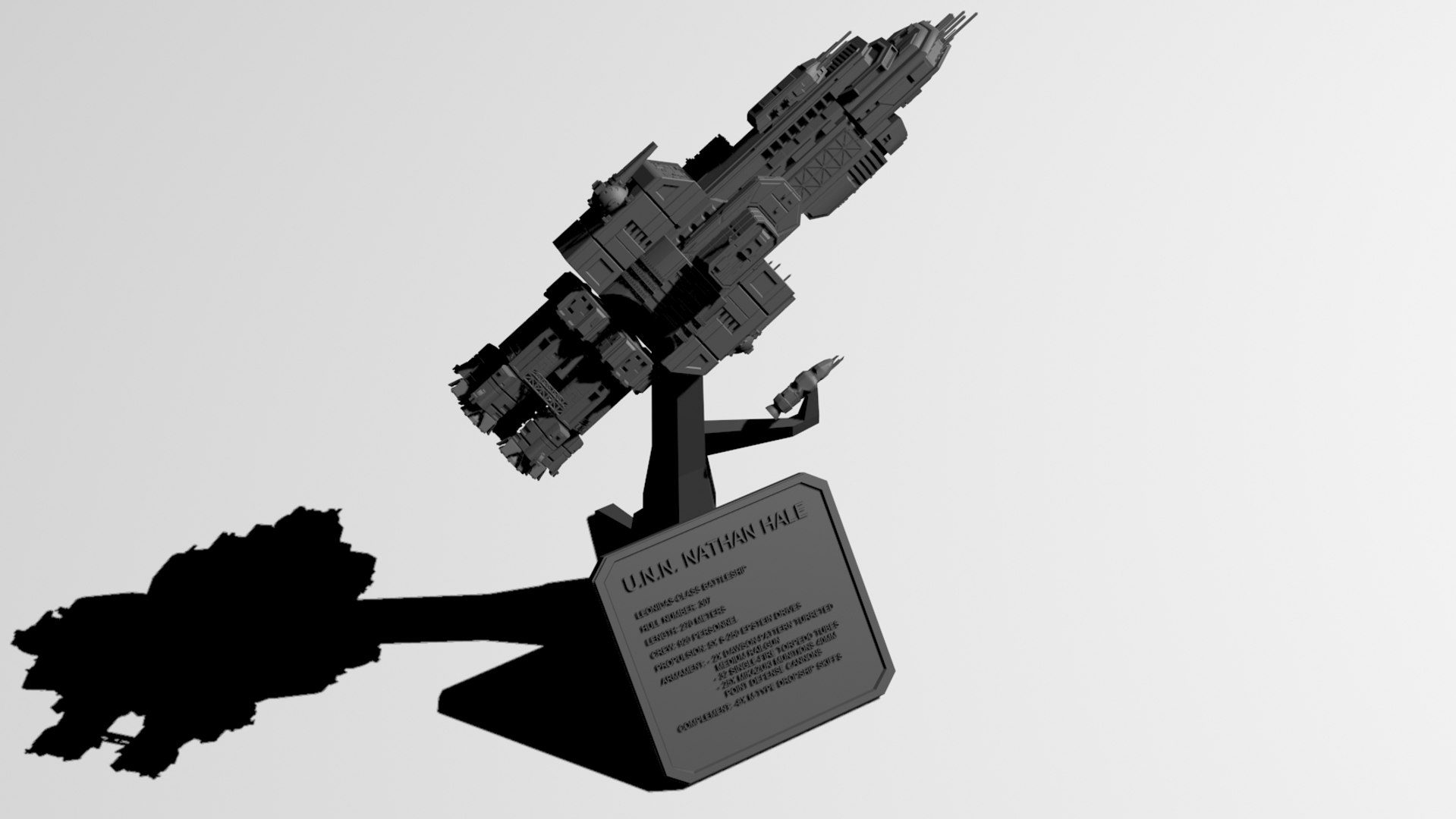 Expanse UNN Nathan Hale Leonidas-Class Battleship 3D Print Model 3D ...