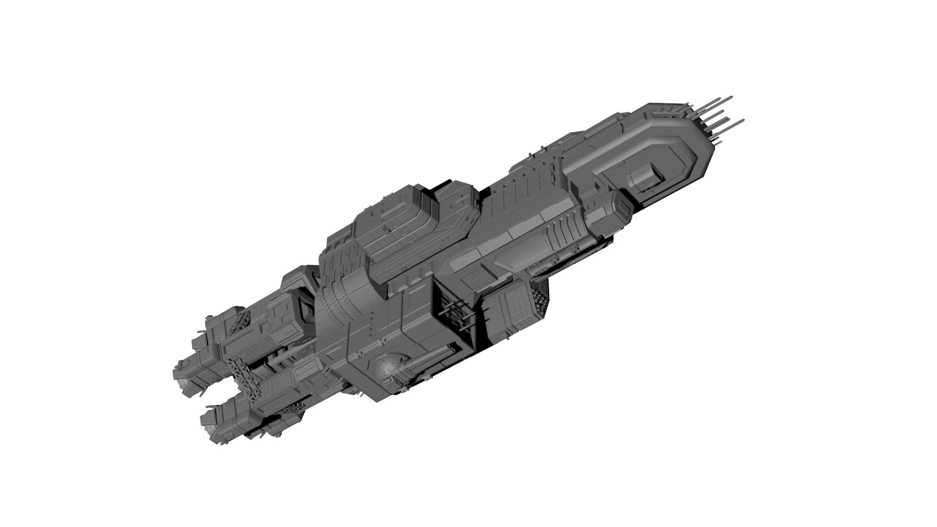 Expanse UNN Nathan Hale Leonidas-Class Battleship 3D Print Model 3D ...
