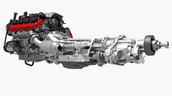 modelo 3d motor con transmision - TurboSquid 2052515