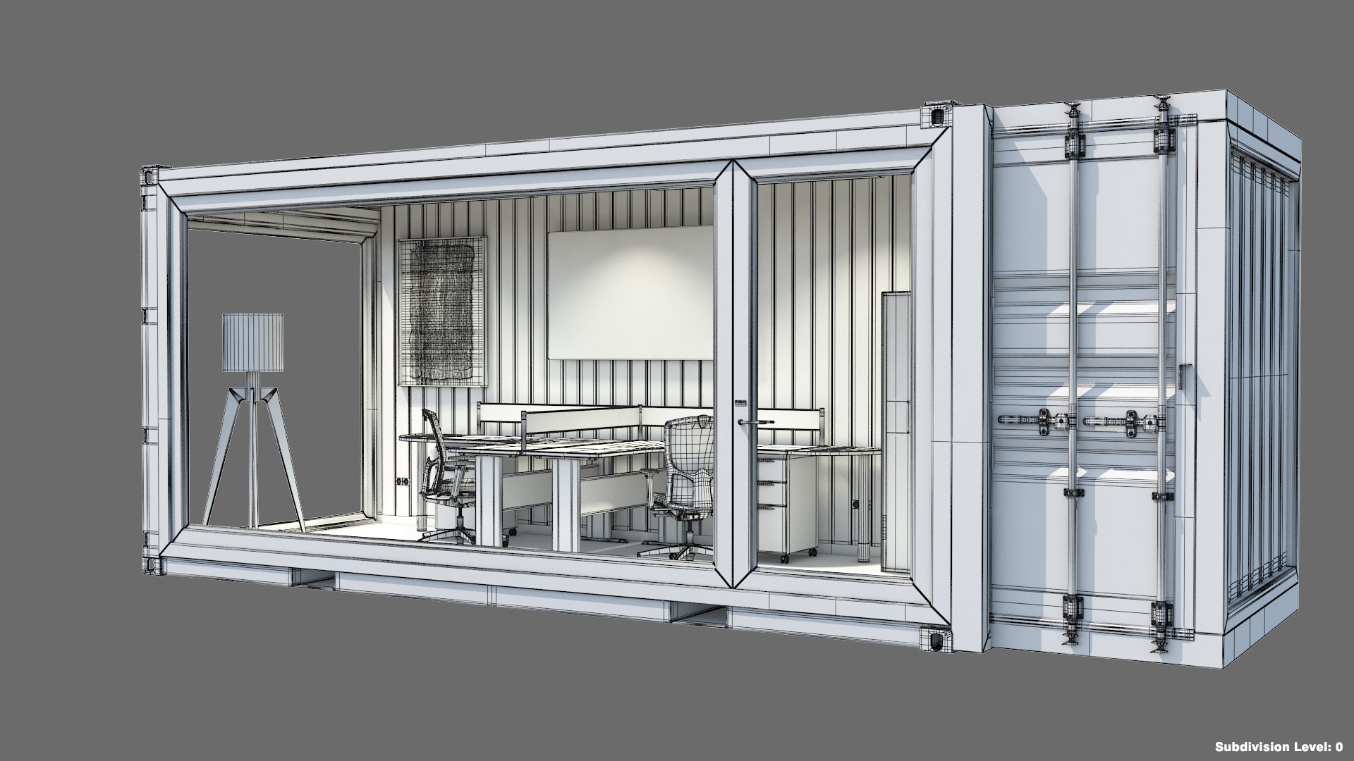 3D Model Office Container 3 - TurboSquid 1800185