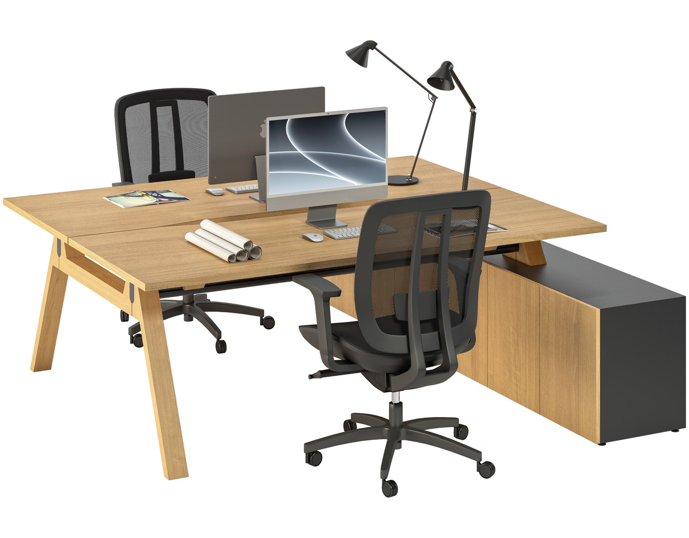 Office Furniture Set 2 3D model - TurboSquid 2079949