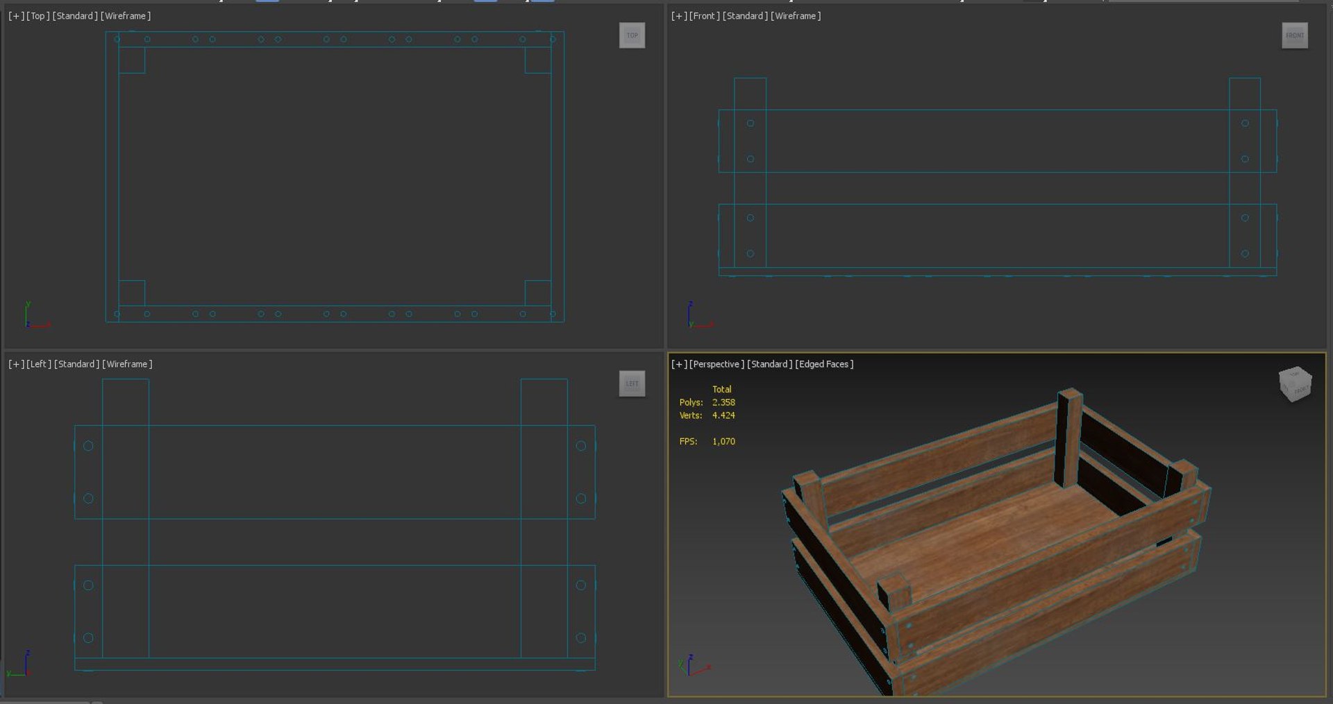 3D wooden case chest model - TurboSquid 1748765