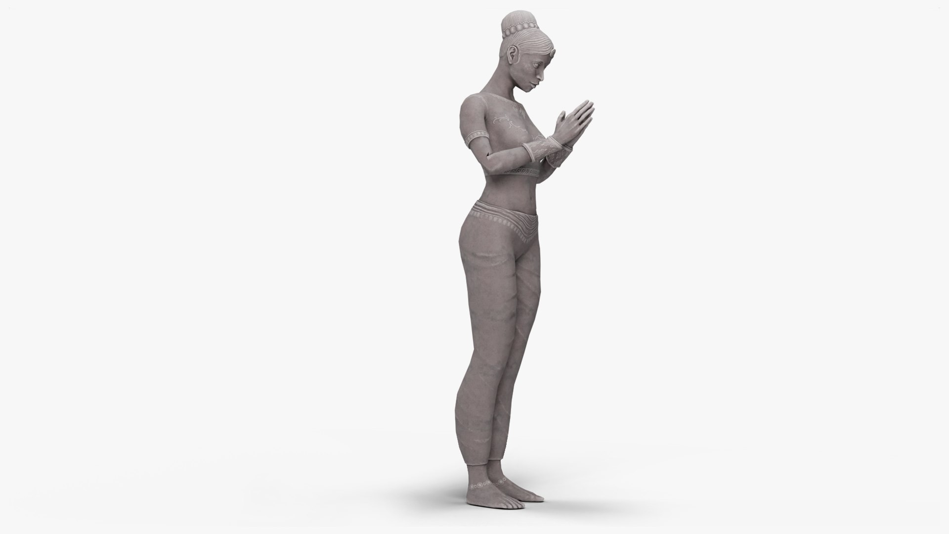 Female Statue With Bowl Model - TurboSquid 2253219