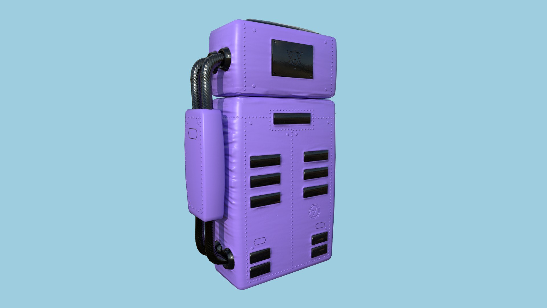 3D Astronaut Backpack 07 - Purple Black - Character Design Fashion ...