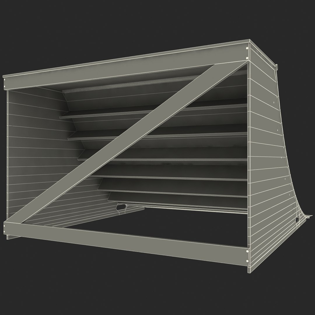 3d model of quarter pipe skate ramp