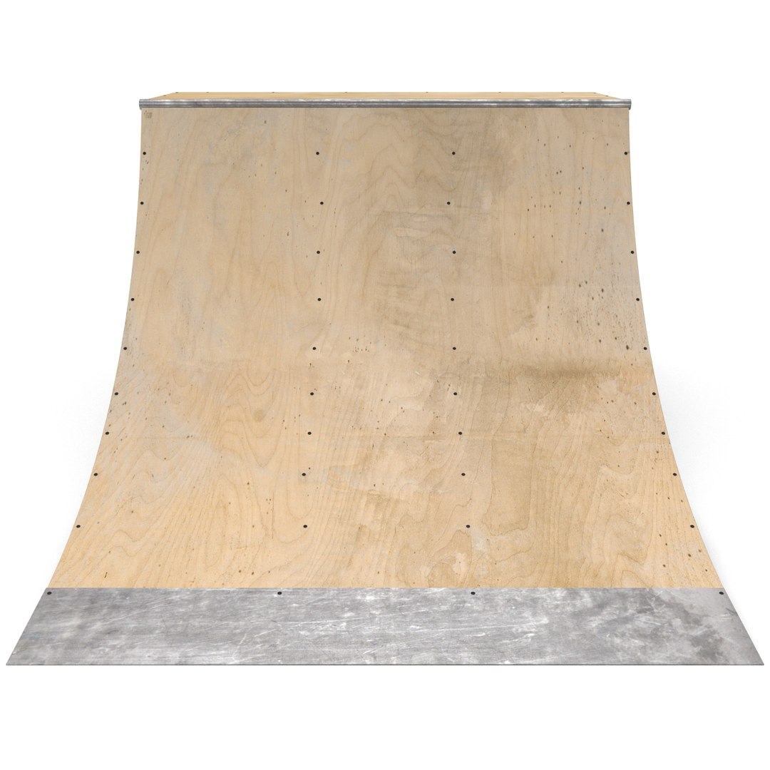 3d model of quarter pipe skate ramp