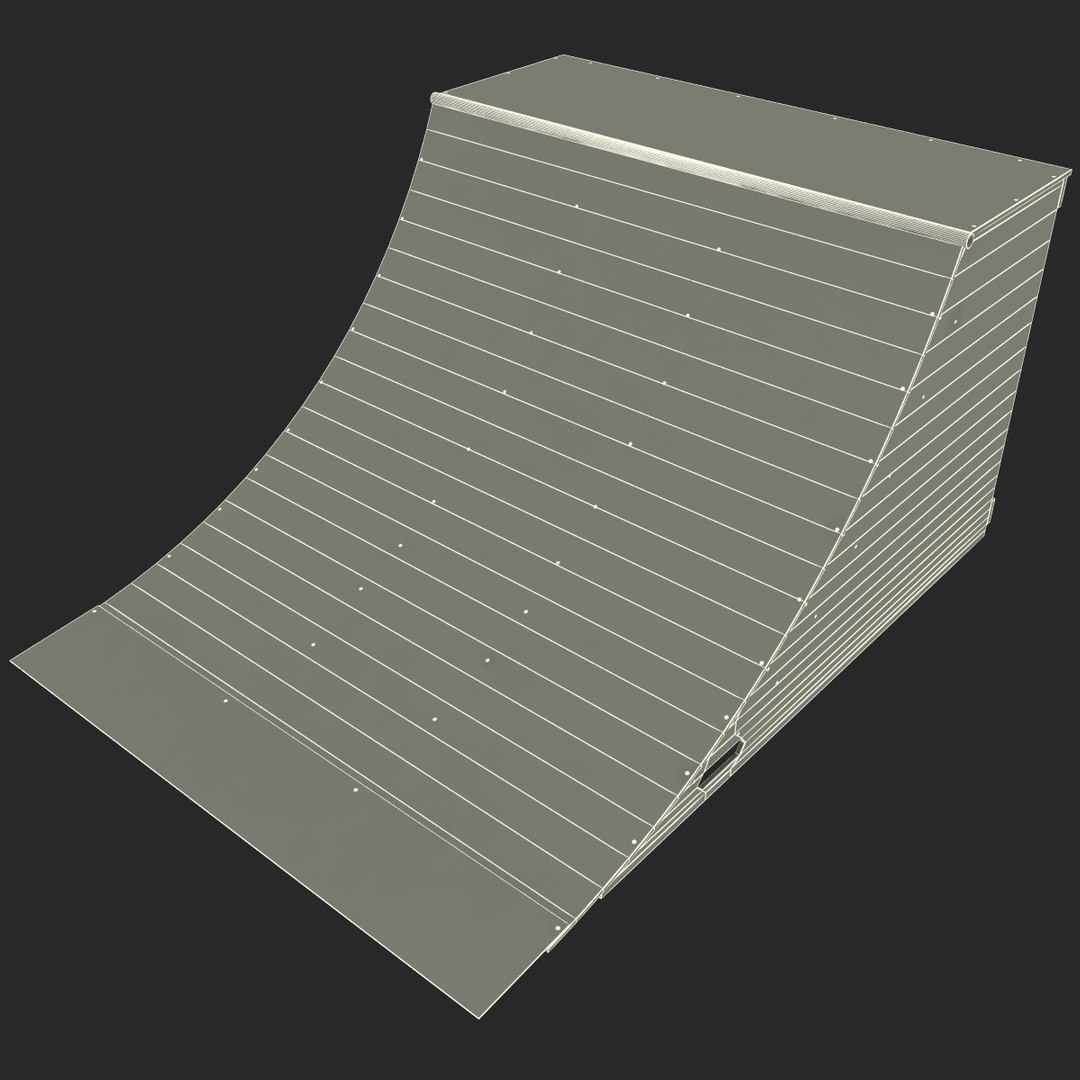 3d model of quarter pipe skate ramp