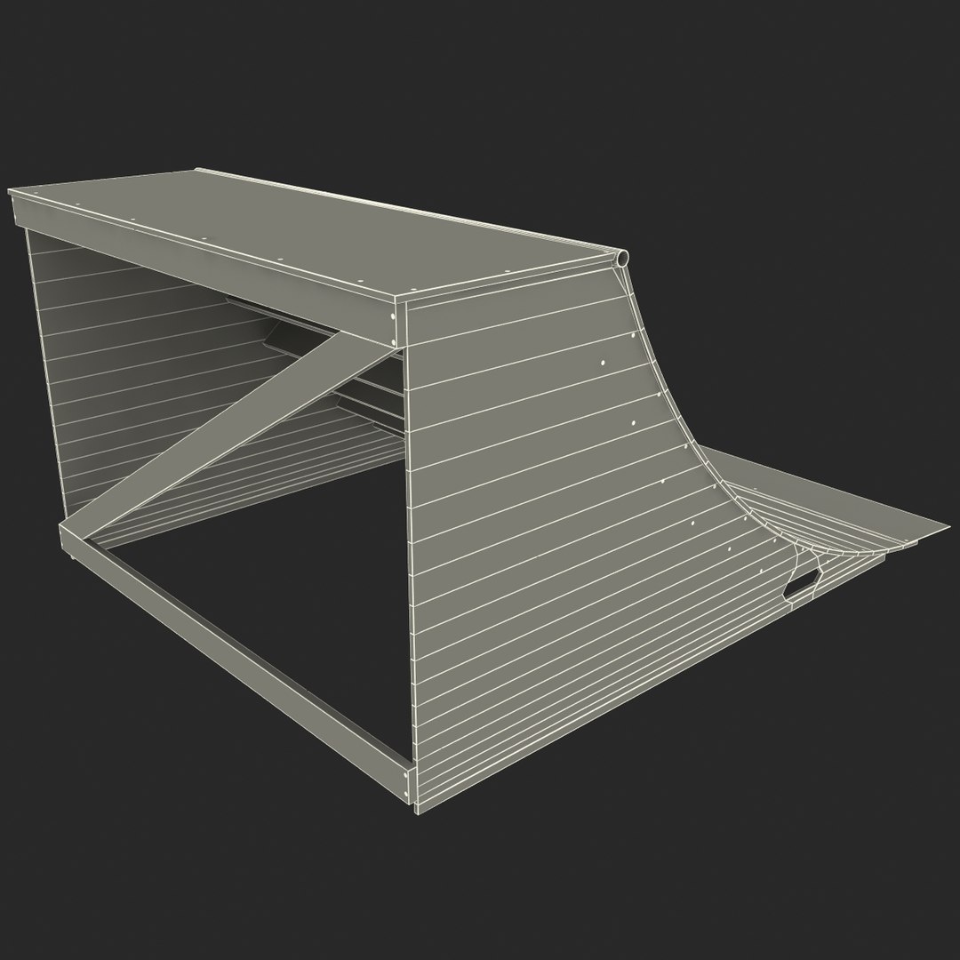 3d model of quarter pipe skate ramp