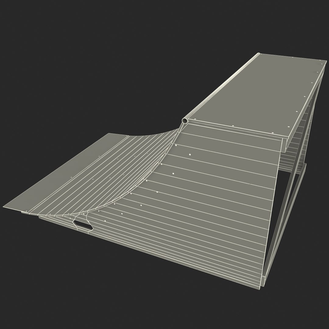 3d model of quarter pipe skate ramp