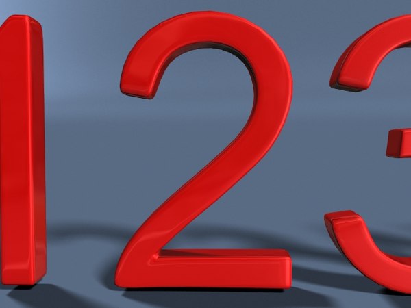 3d lwo numbers 1 2