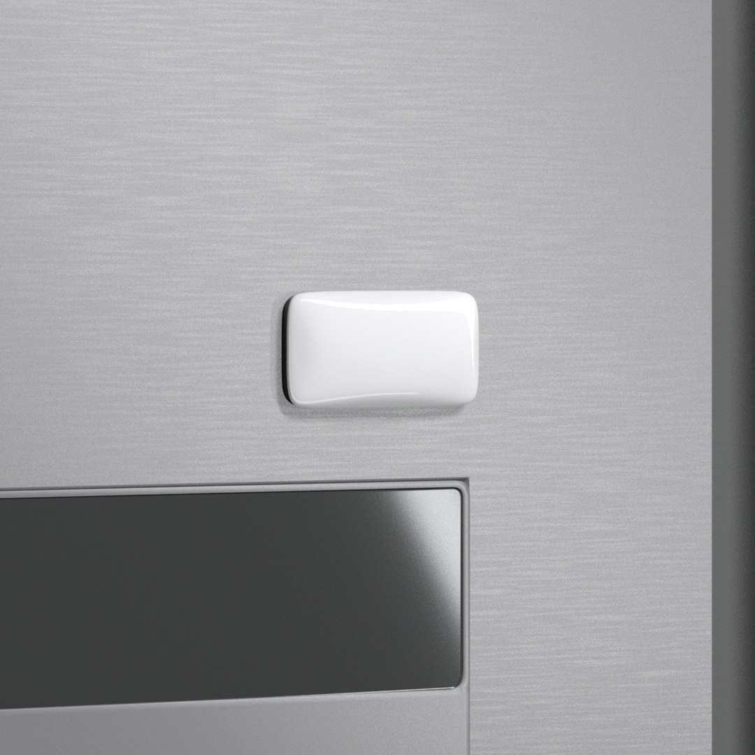 White Round Rectangle Fridge Magnet - Rectangular Magnetic Souvenir On ...