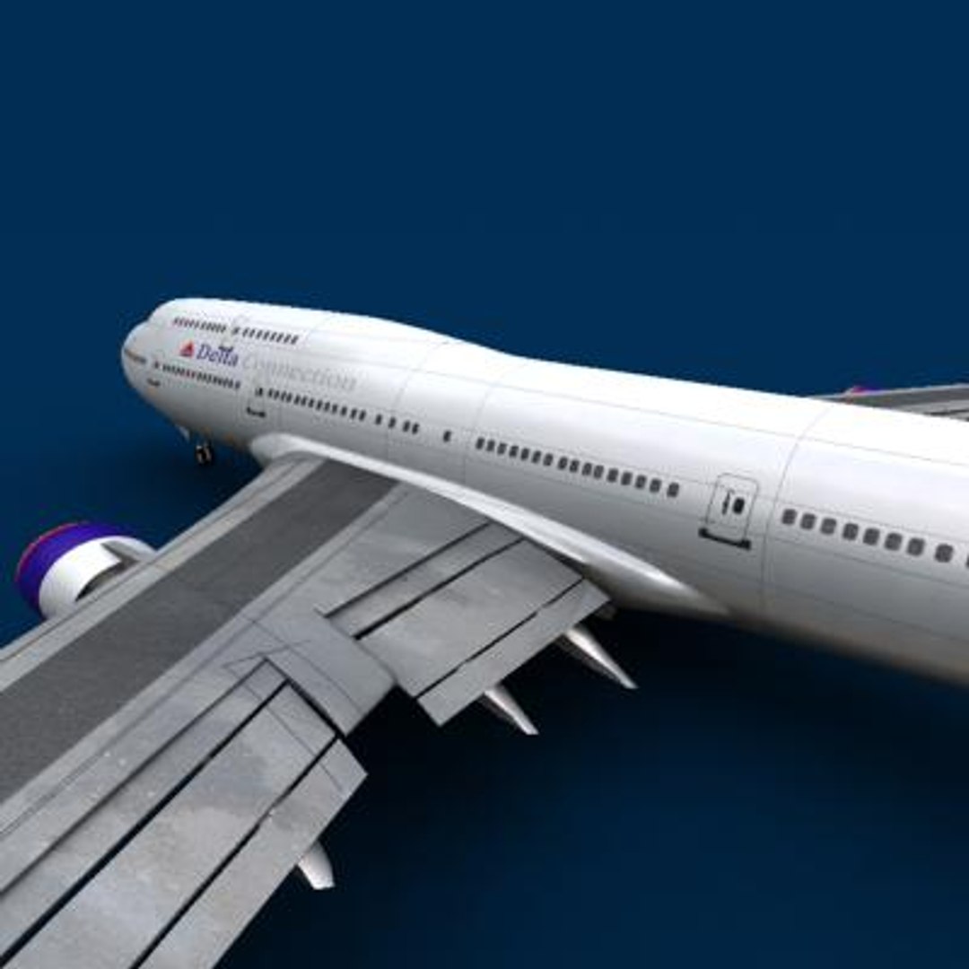 747-400 Delta 3d Model
