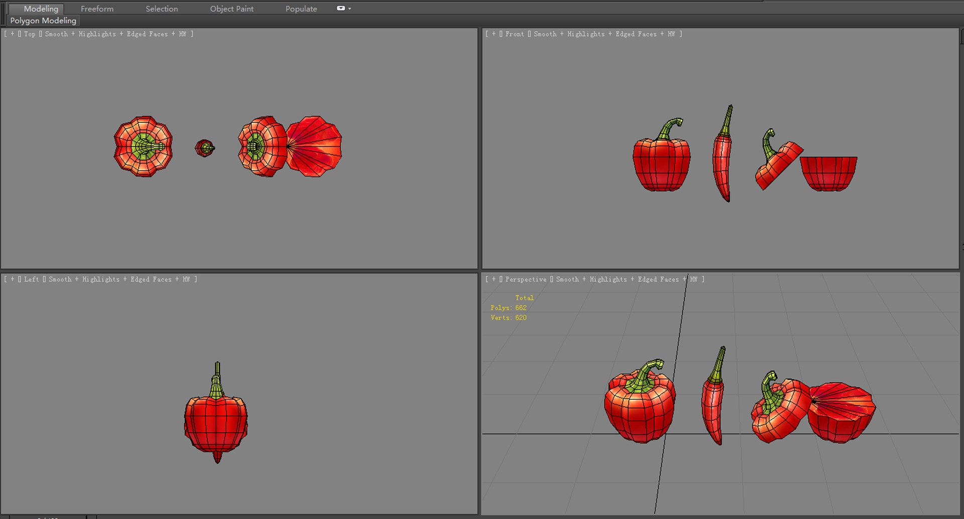 Chilli Red Vegetabl 3D Model - TurboSquid 1687928