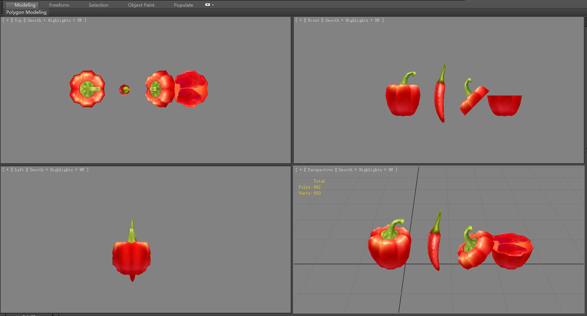 Chilli Red Vegetabl 3D Model - TurboSquid 1687928