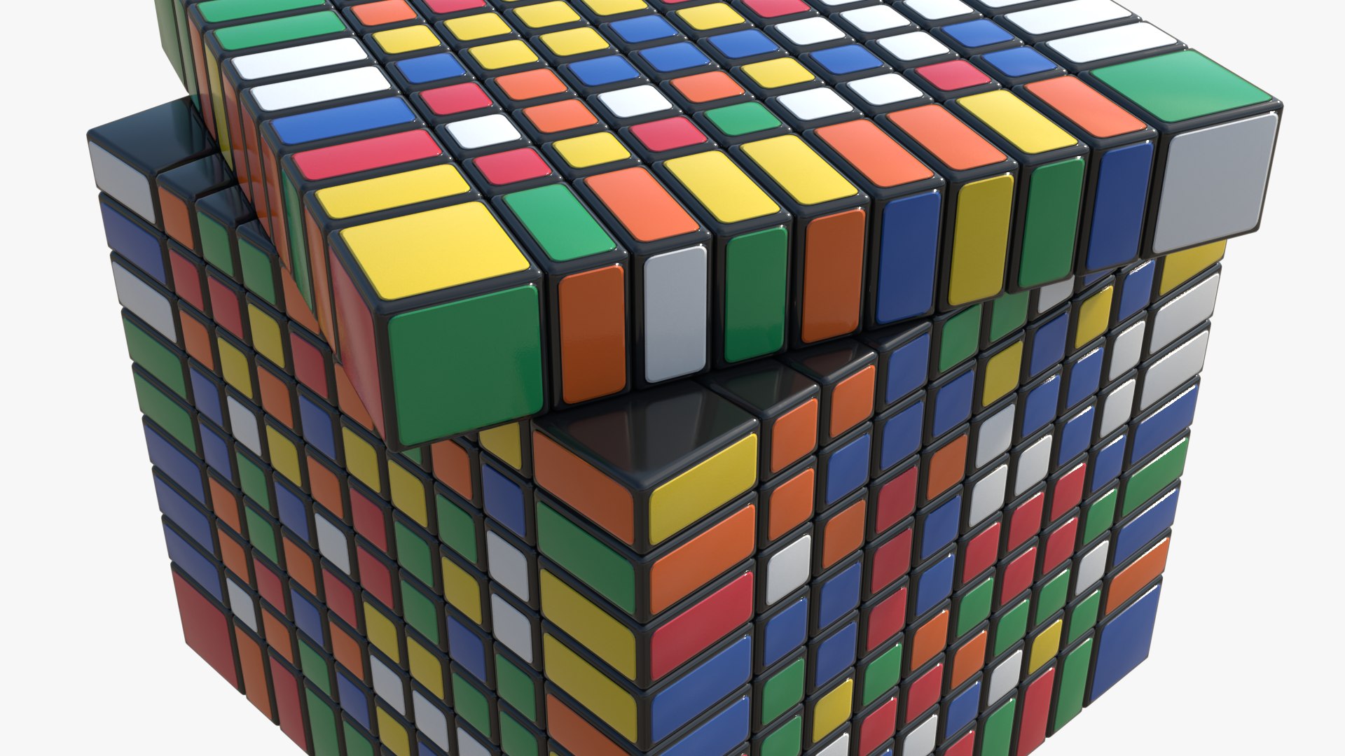 3D Animated Rubiks Cube 10x10 - TurboSquid 2081475