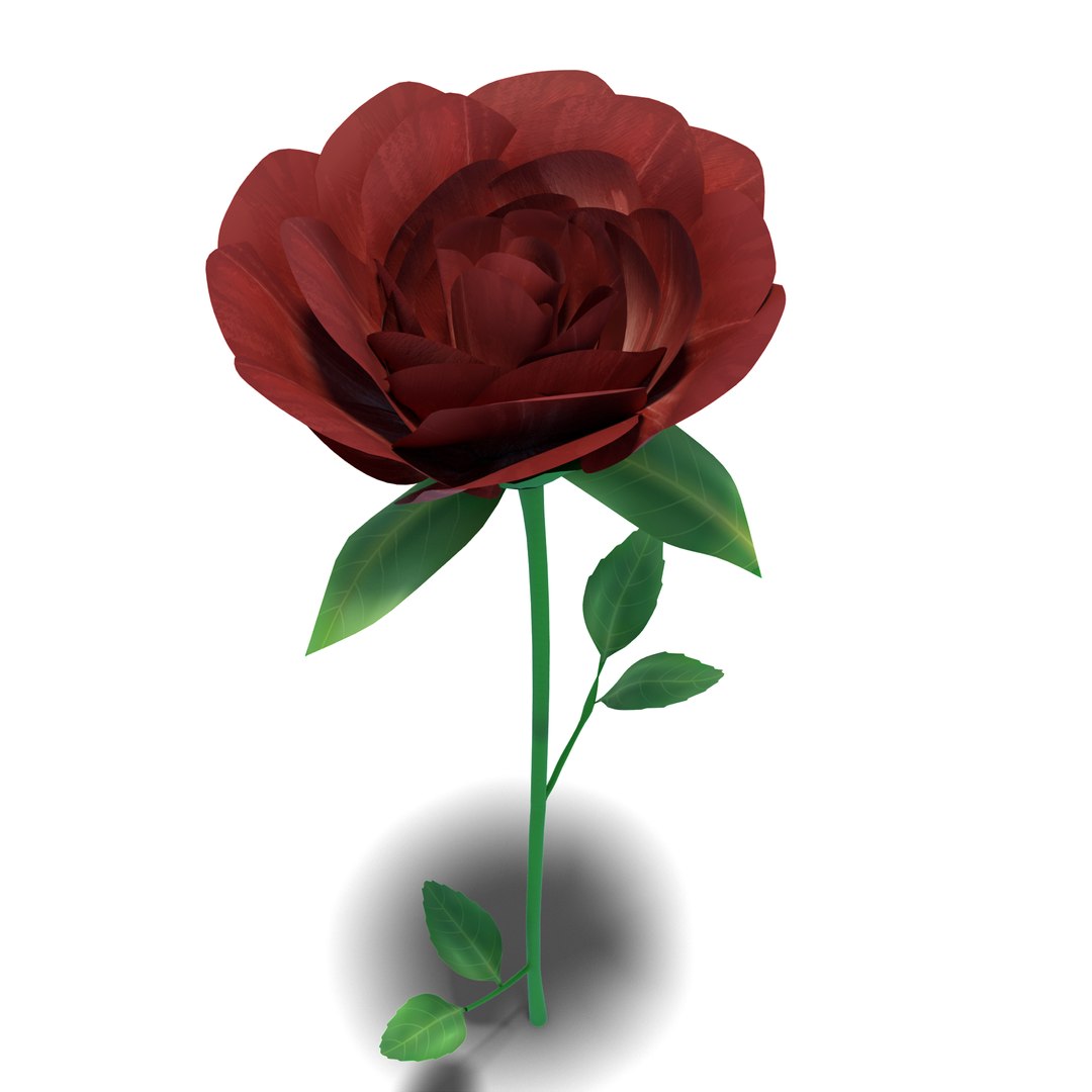 Red Rose Flower 3D Model - TurboSquid 2083197