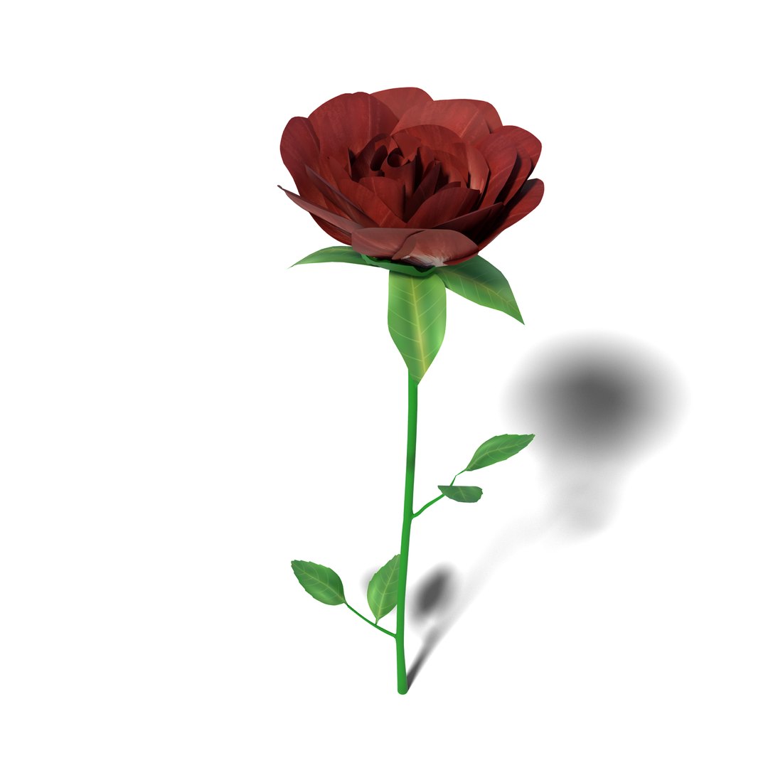 Red Rose Flower 3D Model - TurboSquid 2083197