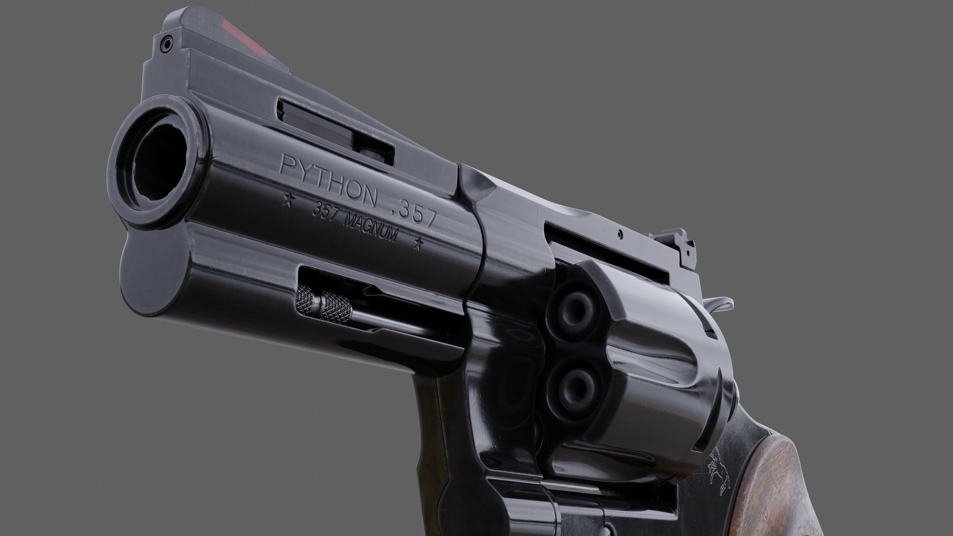 3D Colt python 357 3 inch black - TurboSquid 2035917