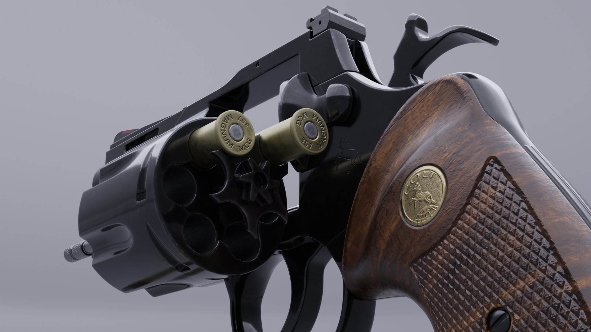 3D Colt python 357 3 inch black - TurboSquid 2035917