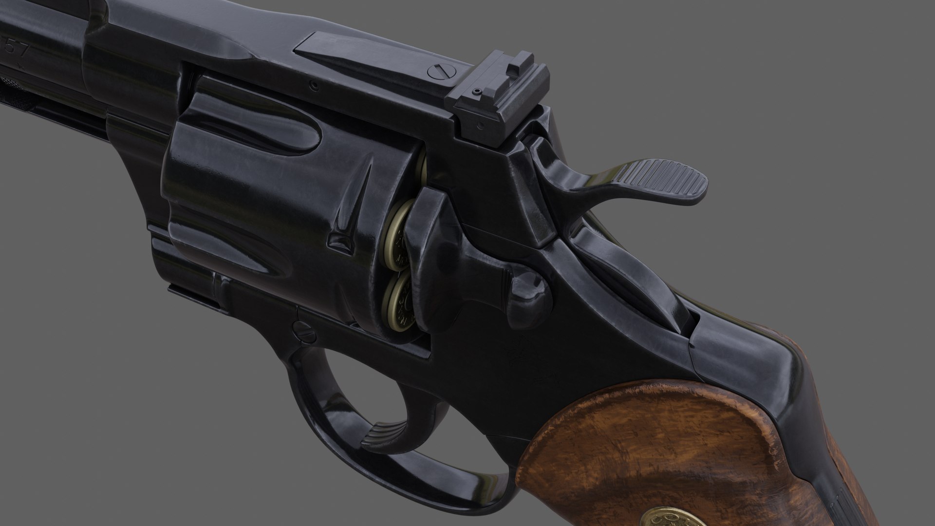 3D Colt python 357 3 inch black - TurboSquid 2035917