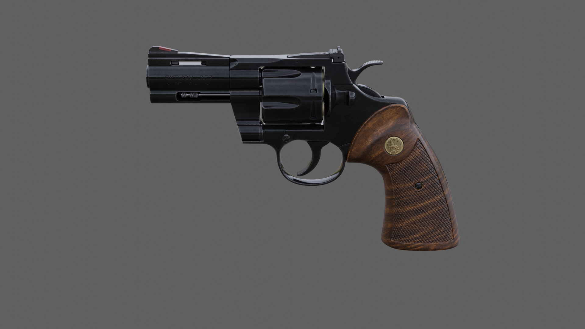 3D Colt python 357 3 inch black - TurboSquid 2035917