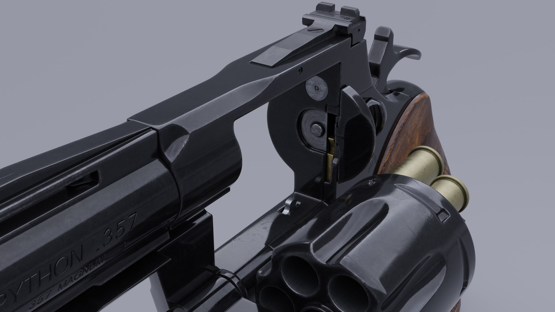 3D Colt python 357 3 inch black - TurboSquid 2035917