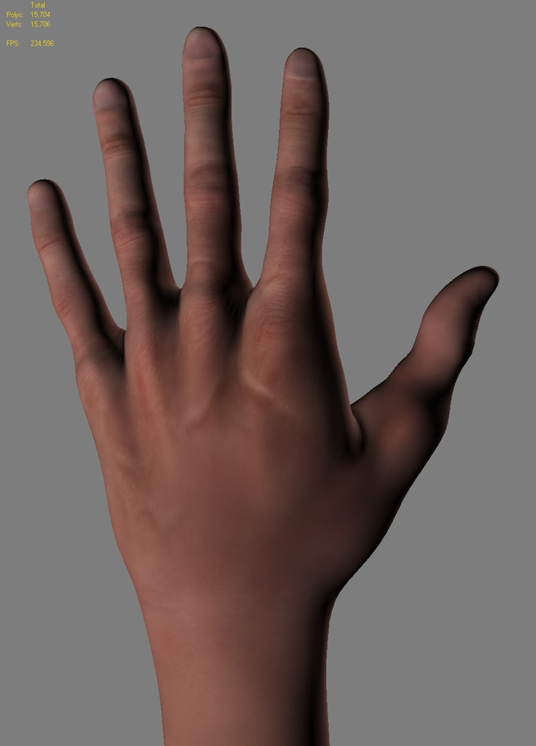 3ds max ready realistic hand