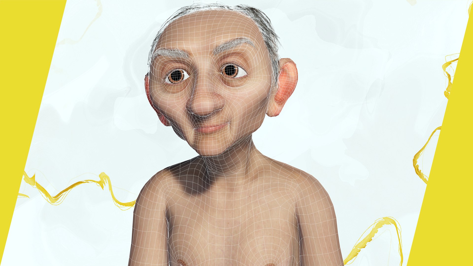 X Old Man Model - grandfather stylized Male cartoon Low-poly 3D model ...