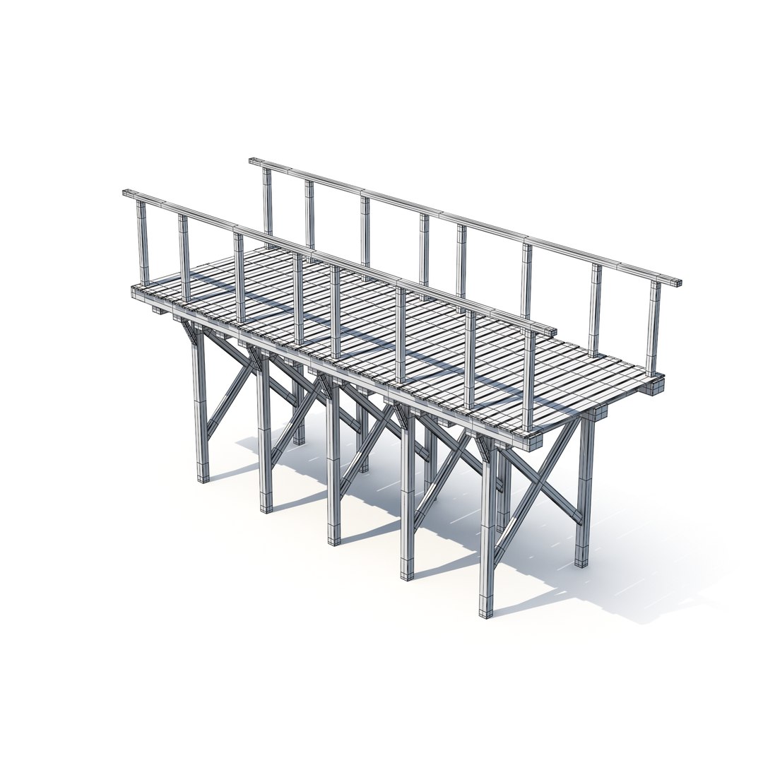 3D White Bridge - TurboSquid 2057451