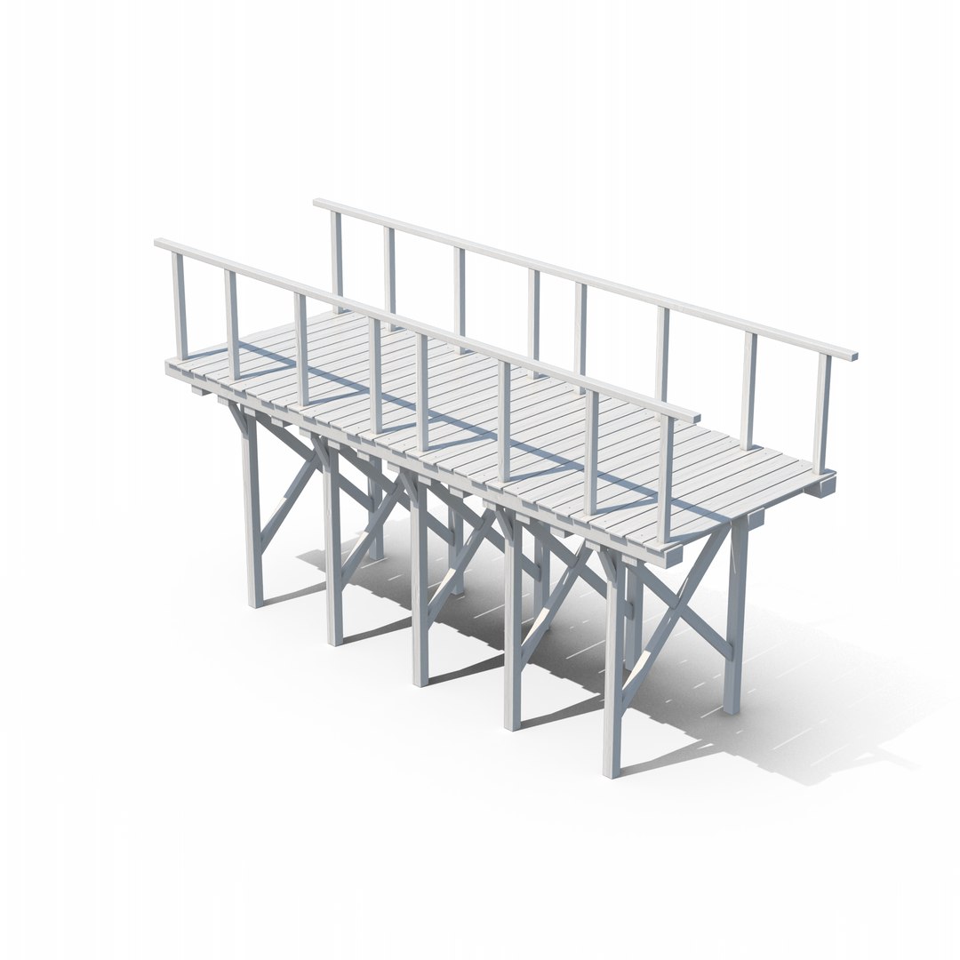 3D White Bridge - TurboSquid 2057451