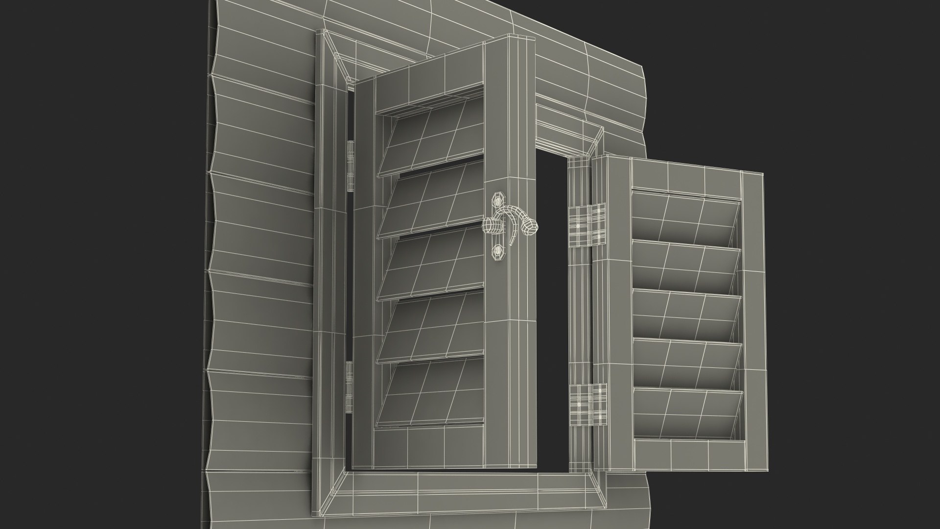 Wooden window frame 3D model - TurboSquid 1436158