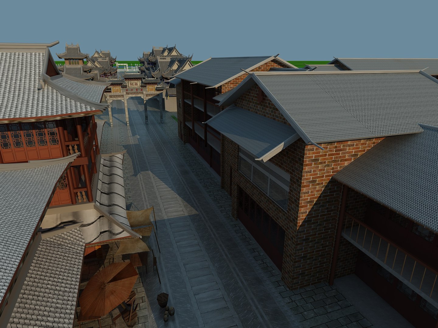 Ancient Commerce Street 3 3D Model - TurboSquid 2057431
